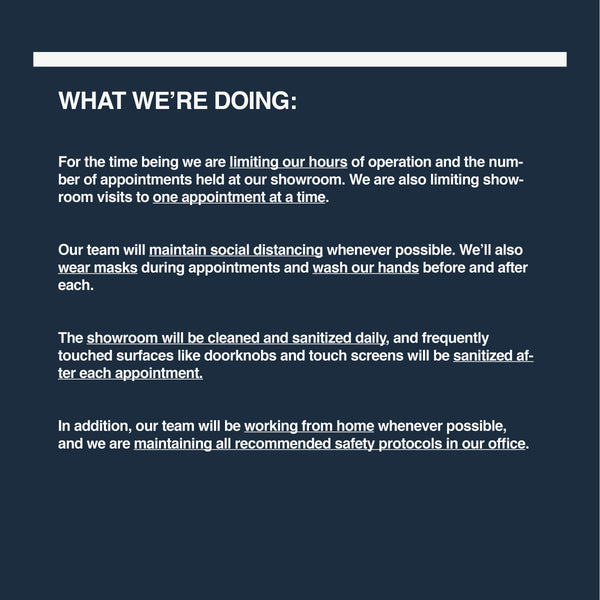 Showroom Reopening Guidelines - Stoffa