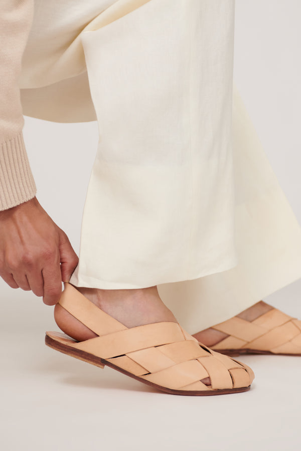 Woven Sandal (Natural Leather) - Stoffa