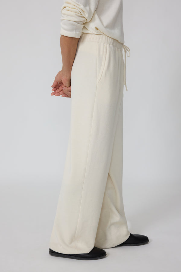 Knit Pant (Ivory Wool Silk) - Stoffa