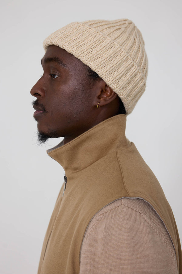 Watch Cap (Sand Undyed Cashmere) - Stoffa