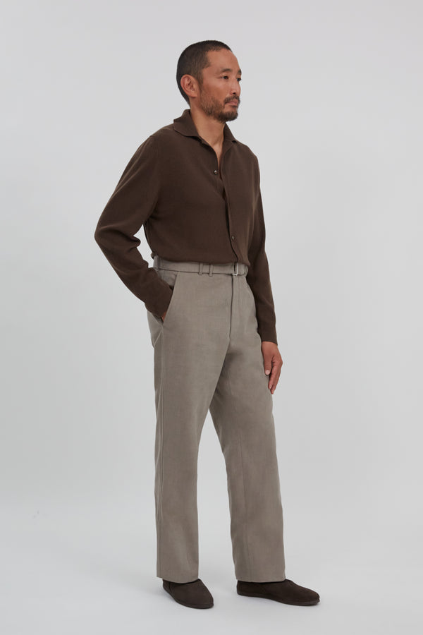 Knit Shirt (Chocolate Cashmere) - Stoffa