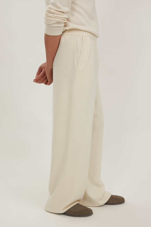 Knit Pant (Ivory Wool Silk) - Stoffa