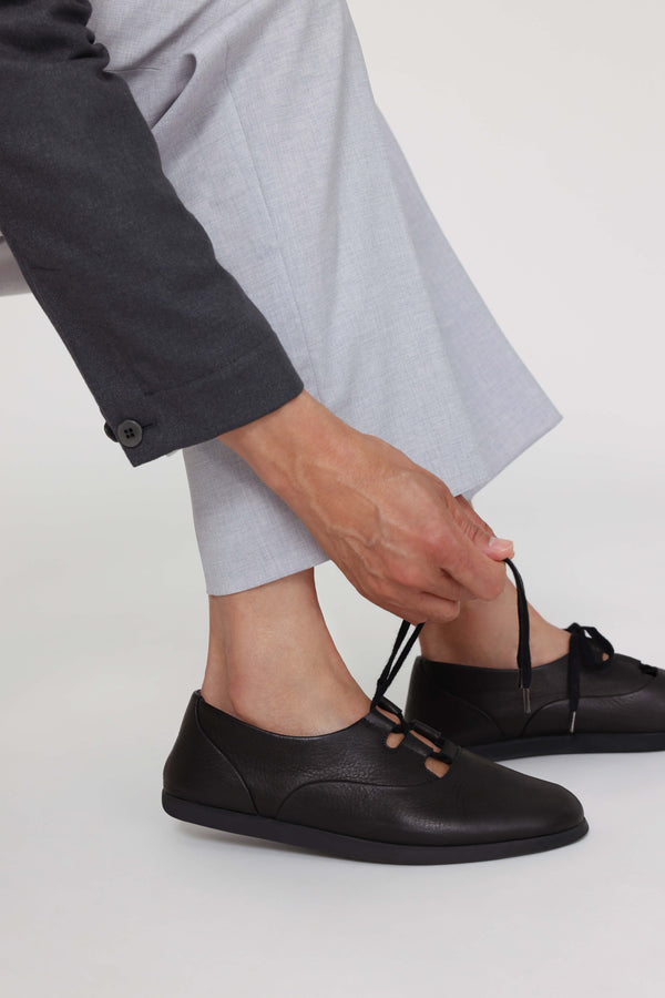 Open Lace (Black Leather) - Stoffa